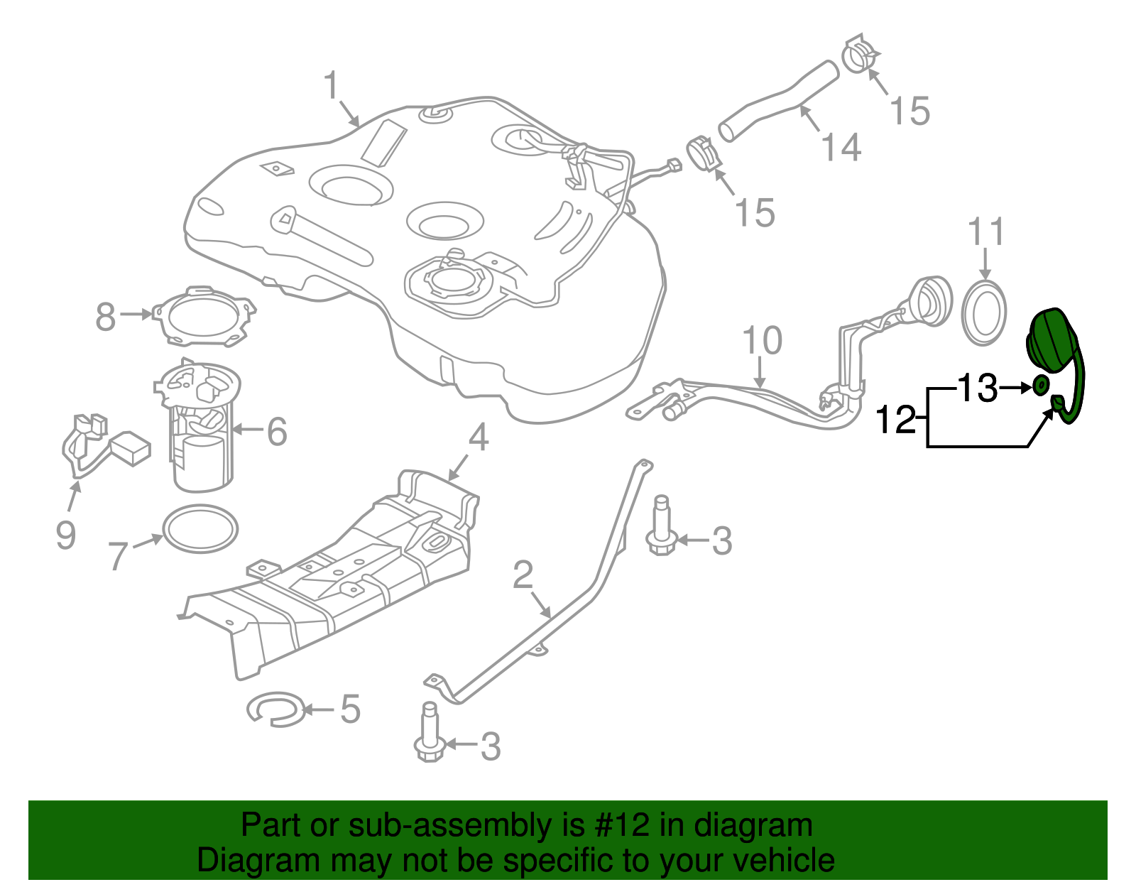 2012-2023 Nissan Maxima Fuel Cap 17251-9DC1C | OEM Parts Online