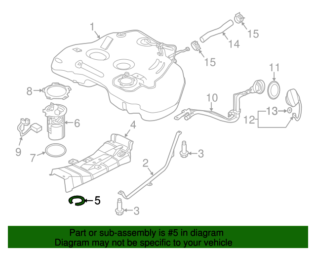 2002-2020 Nissan Tank Shield Clip 17574-8J000 | TascaParts.com