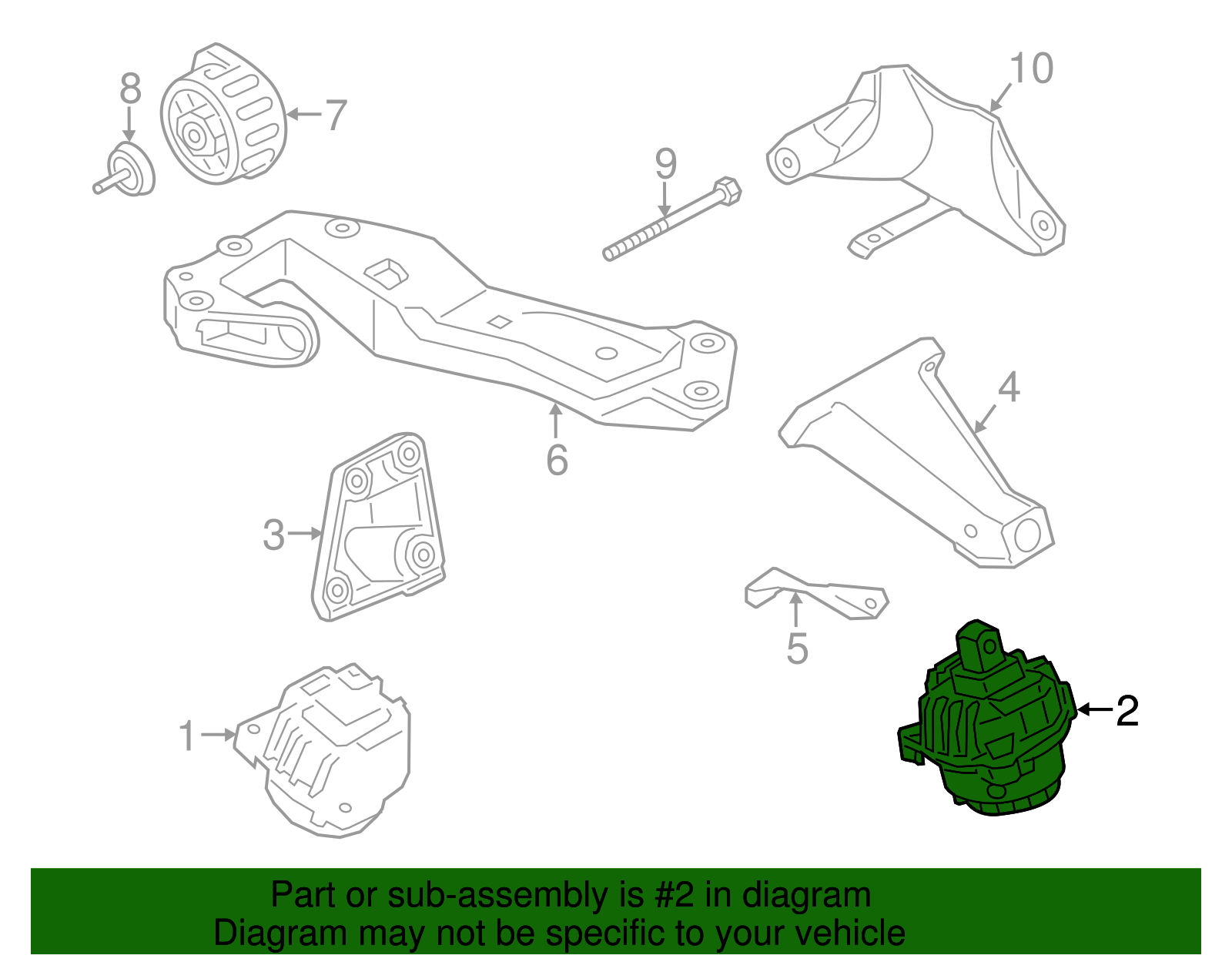 Genuine BMW 22-11-6-777-373 | Motor Mount | FREE Shipping on Most ...