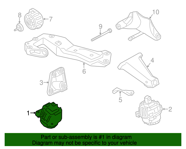 22-11-6-777-374 - Motor Mount - 2010-2019 BMW | BMW Parts Exchange