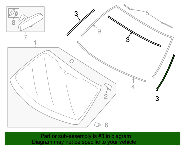 65045CA000 - Windshield Seal - 2013-2020 Subaru BRZ | World OEM Parts ...