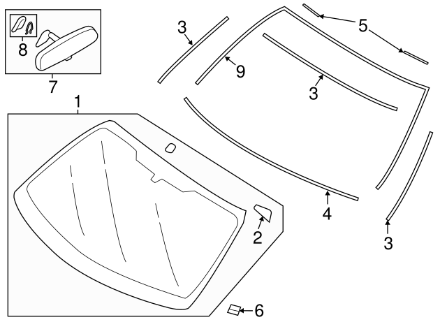 65045CA000 - Windshield Seal - 2013-2020 Subaru BRZ | World OEM Parts ...