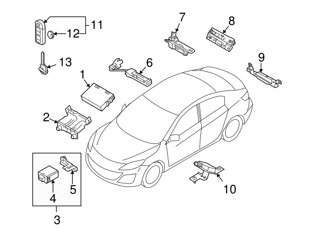 BFY1-67-5DZ - Control Module - 2012-2013 Mazda 3 | Mazda OEM Parts Outlet