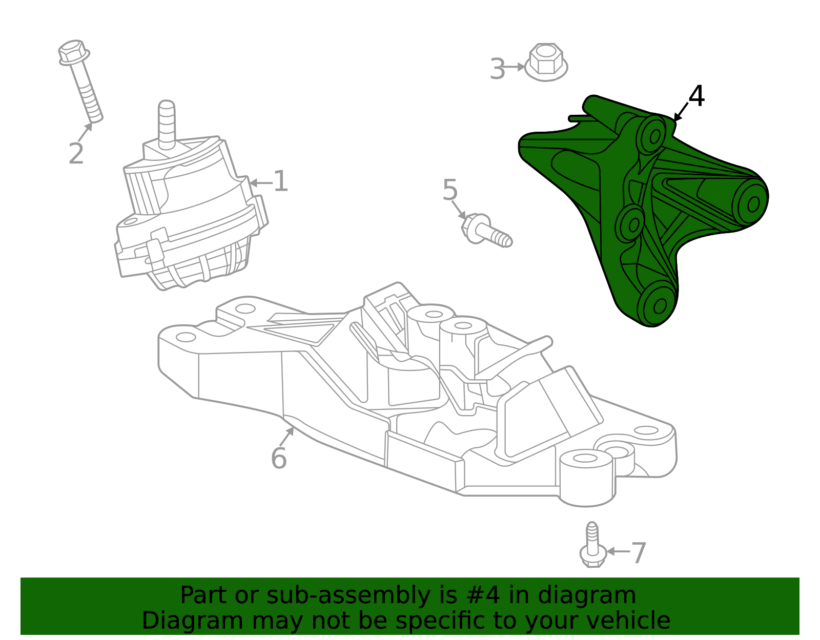 23411886 - Passenger Side Engine Mount Bracket 2020-2025 Cadillac ...