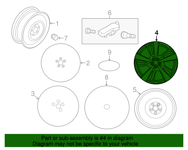 28111FL02A - Wheel Alloy - 2017-2019 Subaru Impreza | World OEM Parts ...