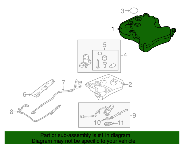 2015 Volkswagen Jetta Tank 5C0-131-877-C | QuirkParts