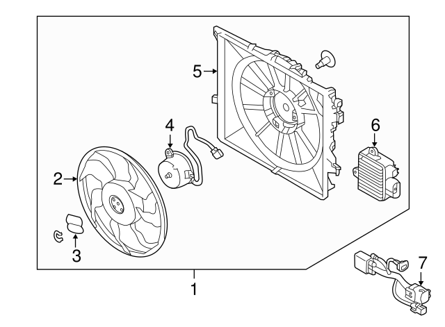25380-A7000 - Fan Assembly 2014-2017 Kia | Kia.Parts Store