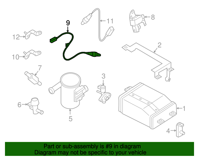 2015-2018 Chevrolet City Express Heated Oxygen Sensor 19316342 GM ...