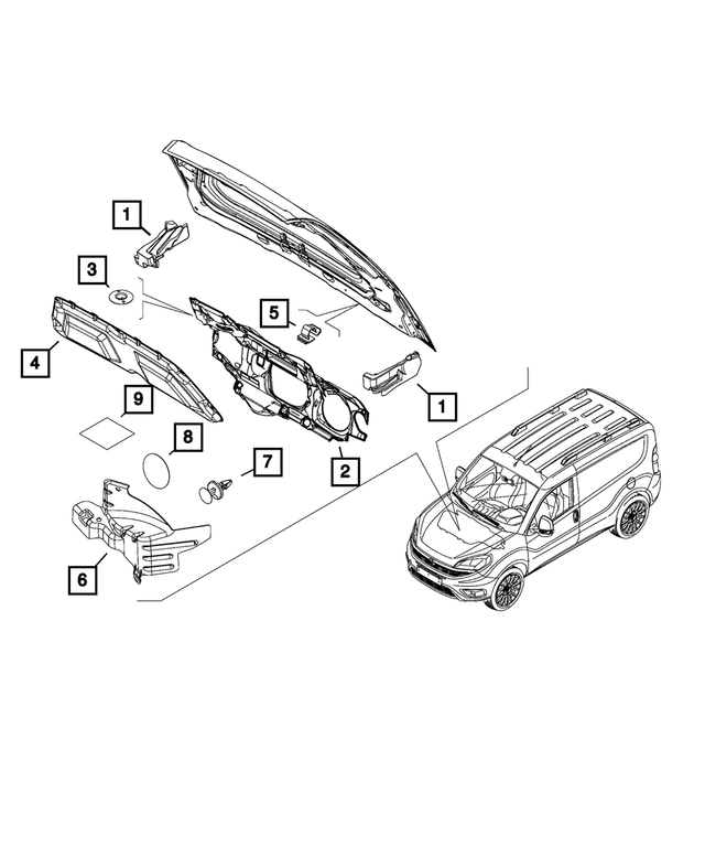 2015-2022 Ram ProMaster City Hood Silencer 68266794AA | My Mopar Parts