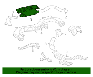 2022 Chevrolet Windshield Defroster Outlet Duct 42780358 ...