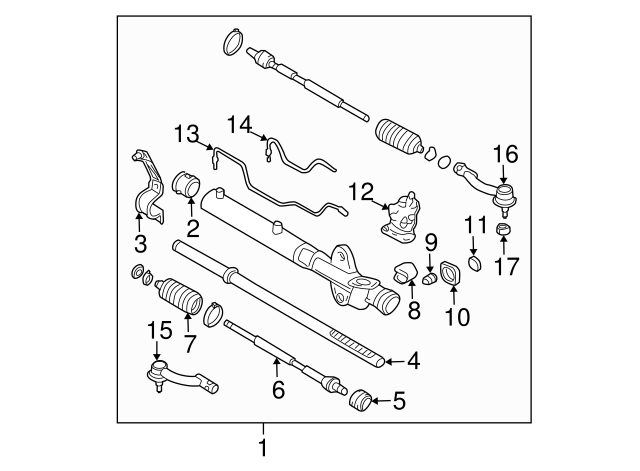 2005-2010 Kia Sportage Steering Gear 57700-1F050 | TascaParts.com