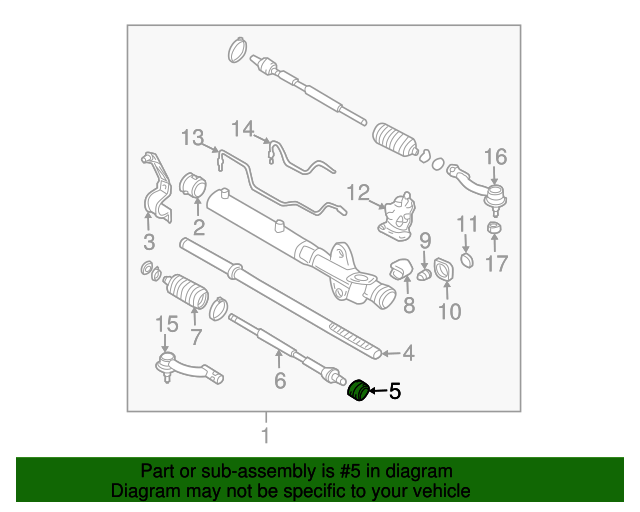 57726-2E000 - Rack Bushing 2005-2010 Kia Sportage | Kia.Parts Store