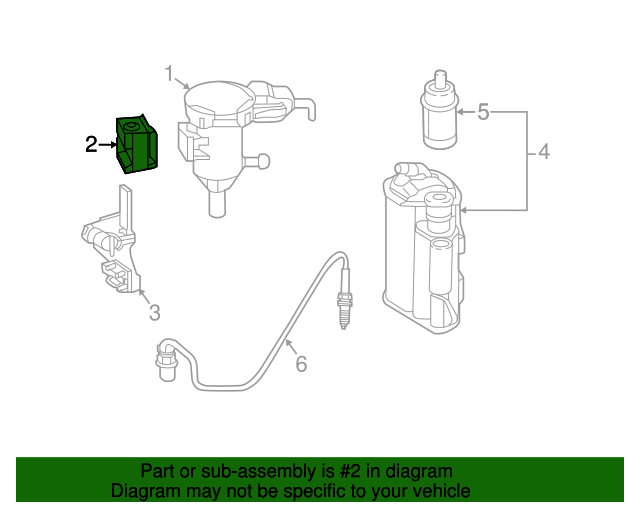 166-476-06-36 - Purge Valve Upper Bracket 2015-2023 Mercedes-Benz ...
