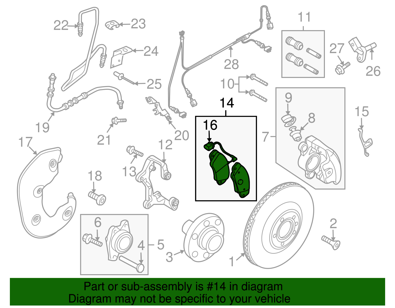 2010-2017 Audi Brake Pads 8R0-698-151-AG | Retail Performance Auto Parts