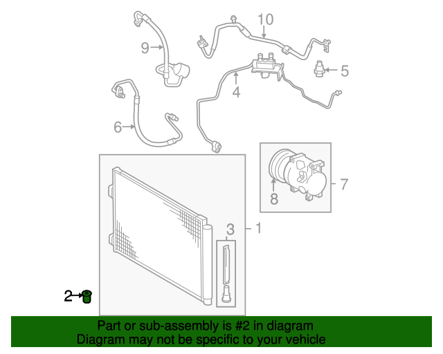 16716-28010 - A/C Condenser Bracket Insulator - 2006-2020 Toyota | OEM ...