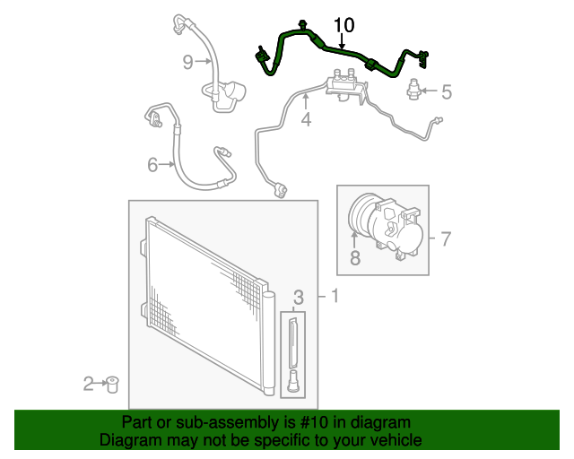 88704-0R010 - Discharge Hose - 2006-2012 Toyota RAV4 | OEM Genuine ...