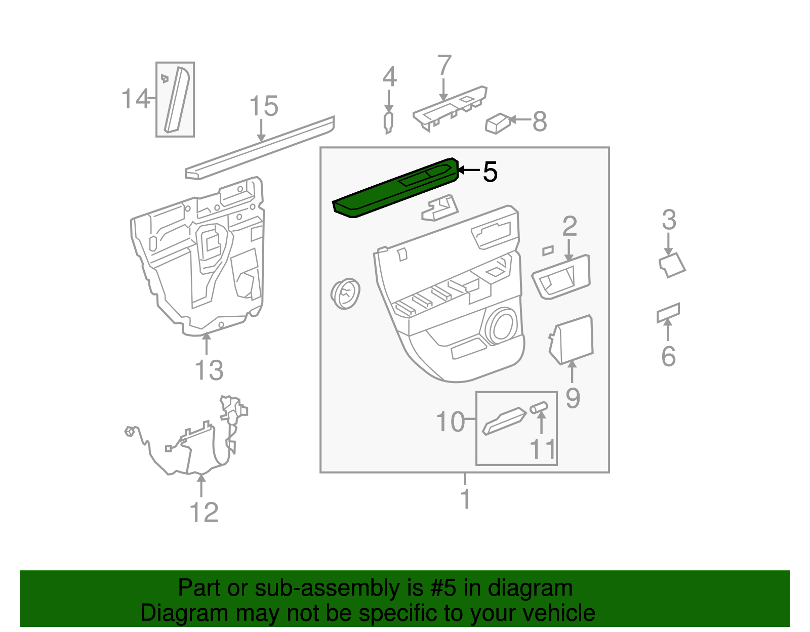 2008-2009 Hummer H2 Armrest 25894706 | Partners Chevy