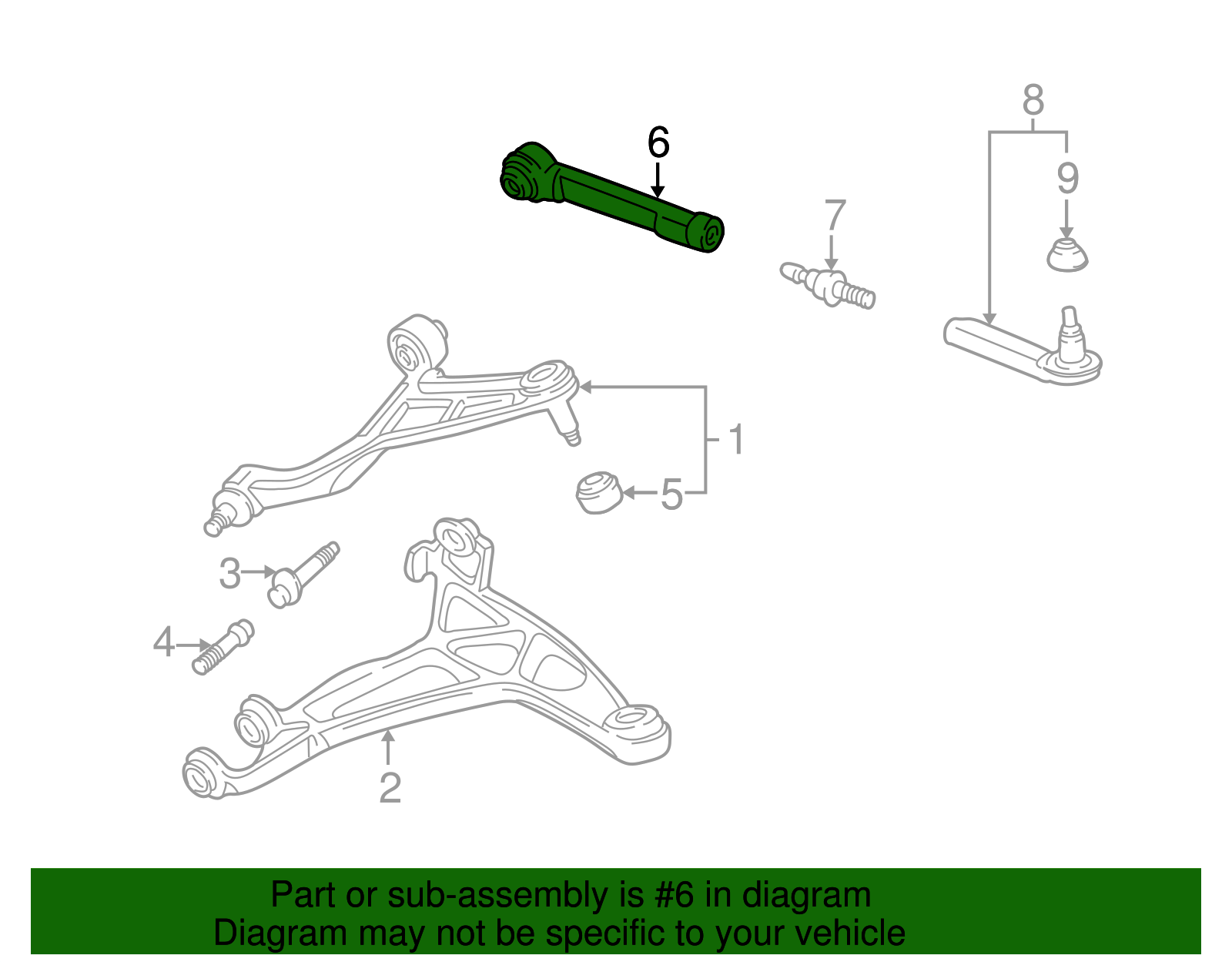 52342-SL0-000 - High-Quality Leading Arm for 1991-2005 Acura NSX ...