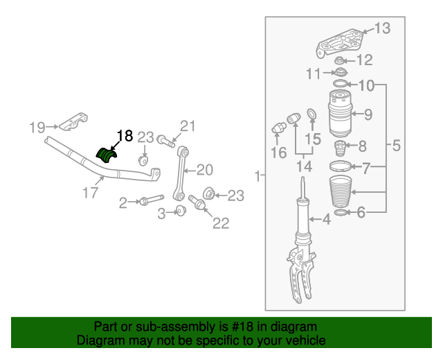 7L8-411-313-B - Stabilizer Bar Bushing 2007-2015 Audi Q7 | Audi OEM Parts