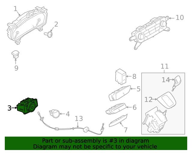 LK4Z-11654-A 2019-2023 Ford Headlamp Switch | Fairway Ford Parts