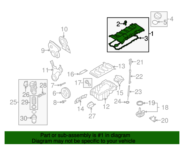 2009-2015 Audi Valve Cover 06F-103-469-L | Audi USA Parts