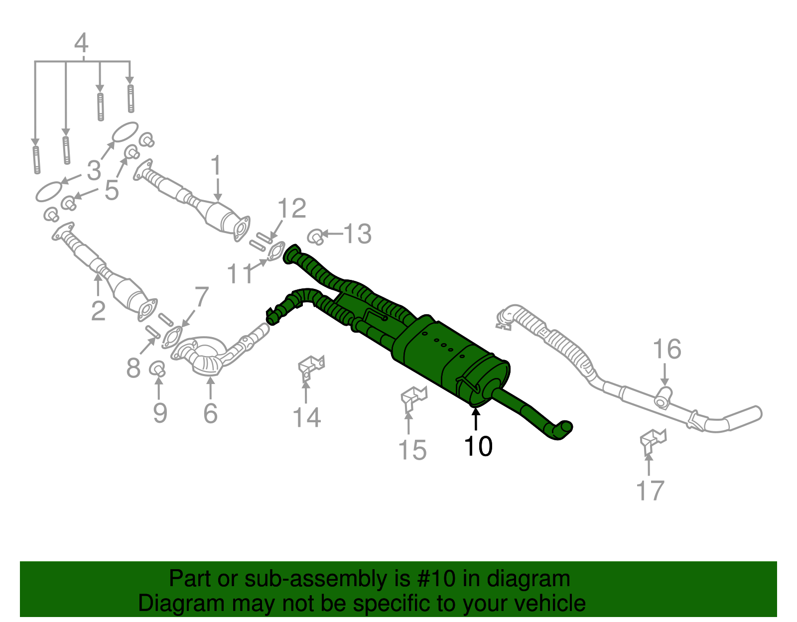 20100-EZ30D - Muffler & Pipe 2017-2024 Nissan | Nissan Parts & Accessories Online