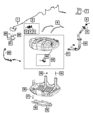 2014-2020 Jeep Grand Cherokee Def/Adblue Urea Filler Bezel 68193810AB ...