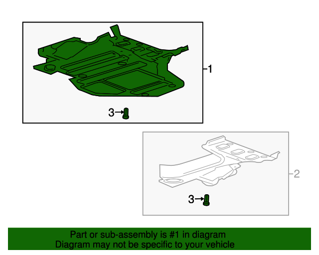 2013-2016 Chevrolet Passenger Side Underbody Rear Air Deflector ...
