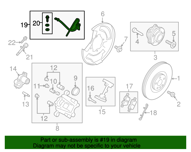 32221999 - Brake Hose 2017-2023 Volvo | AutoNationParts.com