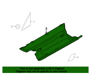 2015-2018 Kia Sedona Under Cover - Passenger Side (RH) 84225-A9000 ...