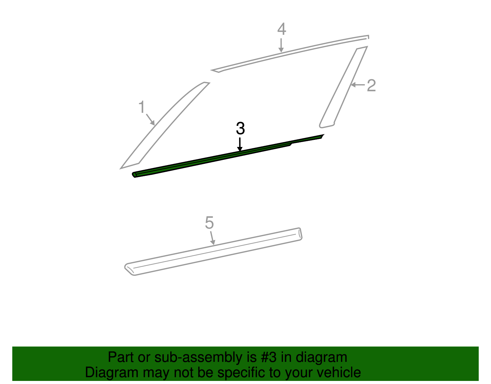 2013-2018 Nissan Altima Belt Molding 82821-3TA0A | Nissan Parts Central