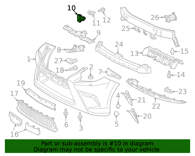 52527-60030 - Center Support Retainer 2014-2023 Lexus GX460 | Longo ...