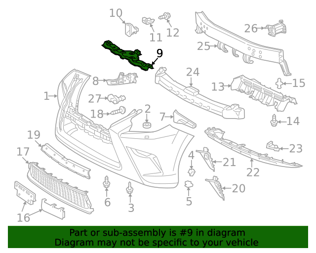 52506-60070 - Center Support 2014-2023 Lexus GX460 | Longo Lexus Parts