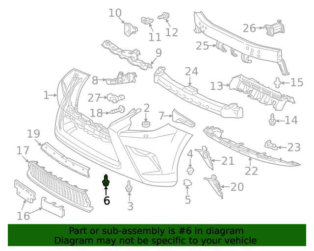 90109-06330 - Bumper Cover Screw For 1998-2023 Lexus | Lexus OE Parts