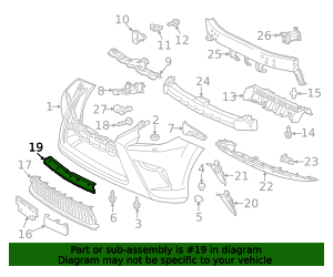52719-60010 - Grille Molding 2014-2019 Lexus GX460 | AutoNationParts.com