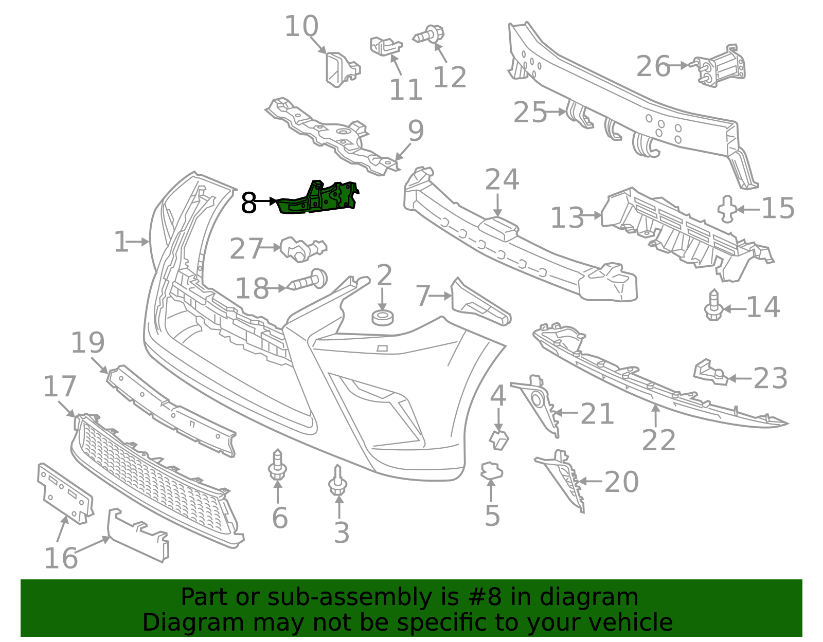 52103-60260 - Bumper Cover Bracket 2014-2023 Lexus GX460 | Longo Lexus ...