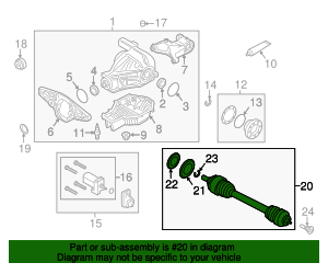 2012-2019 BMW Axle Assembly 33-21-2-284-115 | BMWPartsDirect.com