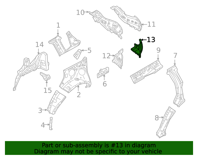 2022-2024 Mitsubishi Lower Pillar Reinforced 5314B284 | Mitsubishi ...