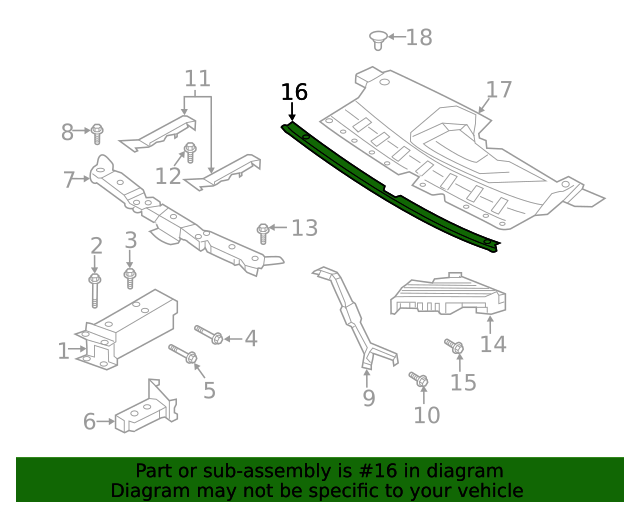 65820-5NA0A (658205na0a) - 2019-2020 Infiniti QX50 Seal To Hood ...