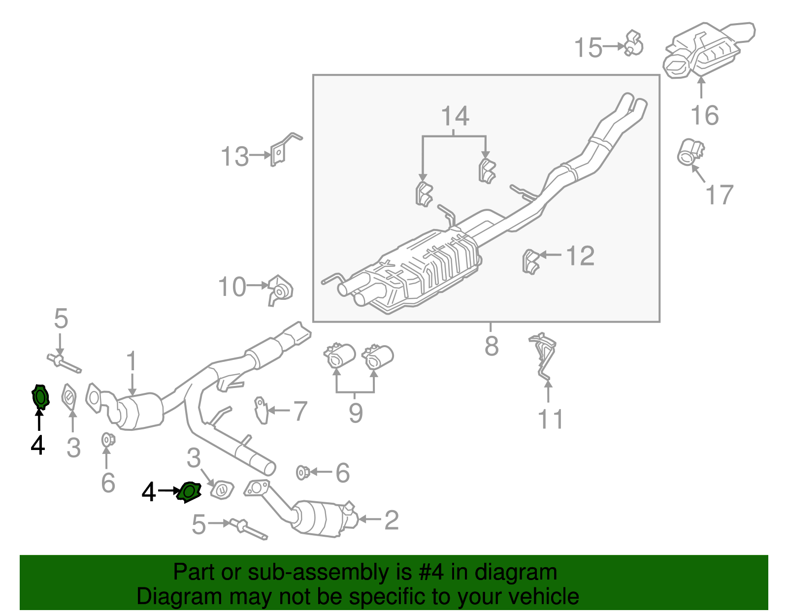 2011-2024 Ford Catalytic Converter Gasket BL3Z-9450-A | GetOEMParts.com