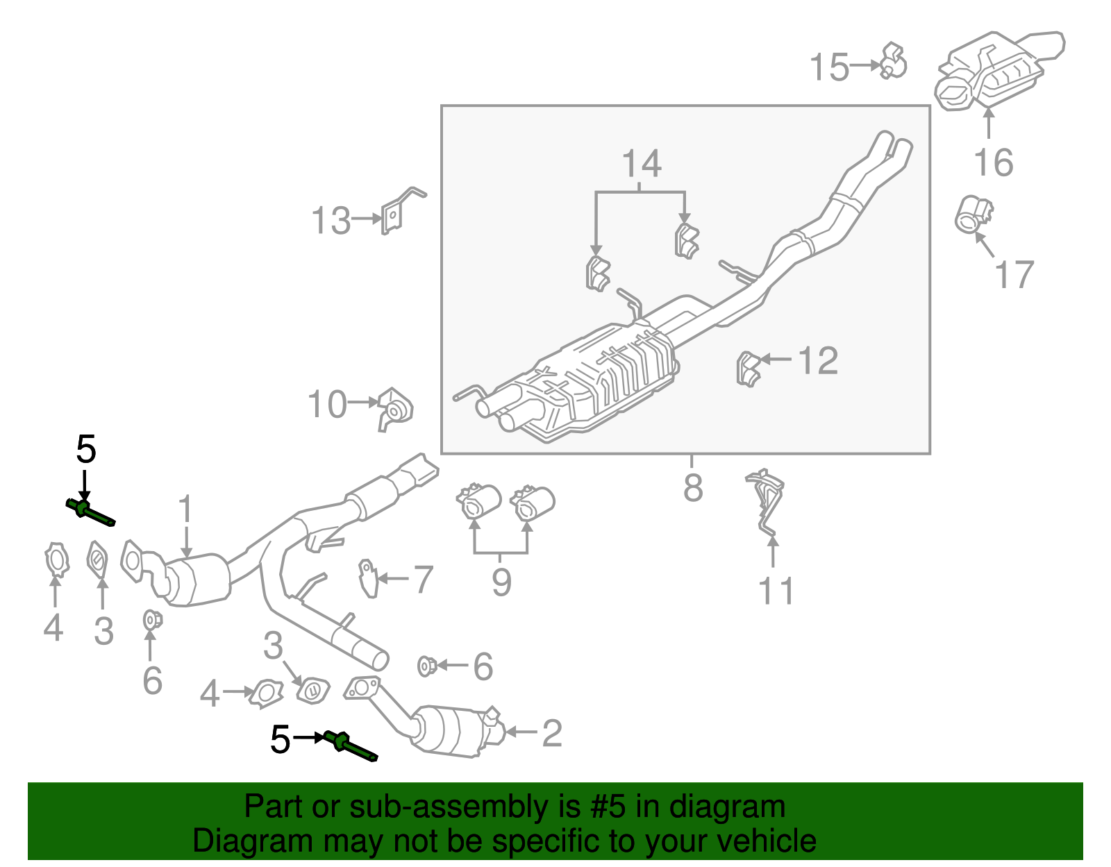 2011-2021 Ford Catalytic Converter Stud -W716667-S900 | GetOEMParts.com