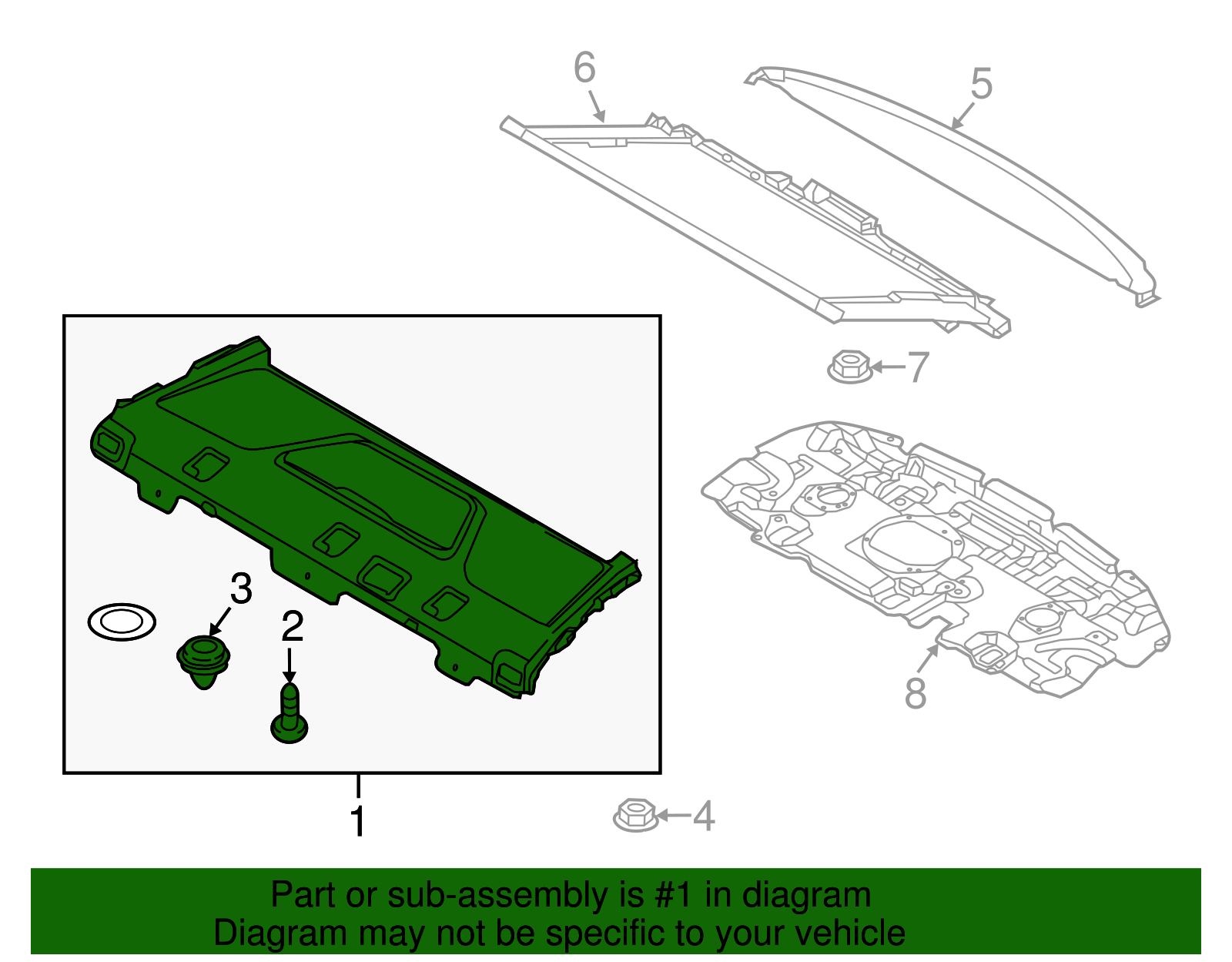 2015-2020 Hyundai Pkg Tray Trim 85620-B1010-WYB | Hyundai Wholesale Direct