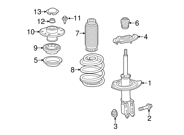2012 Chevrolet Captiva Sport Front Coil Spring 20926663 | GMPartsDirect.com