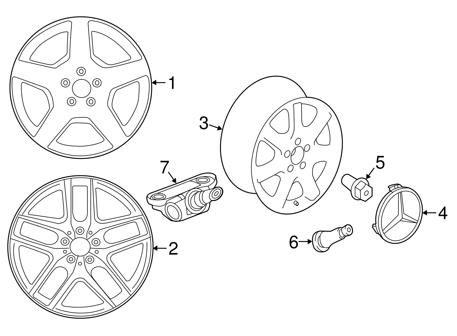 2018 Mercedes-Benz | Wheel AMG Multi-Spoke 50.8 Cm (20 Inch) | 253-401 ...