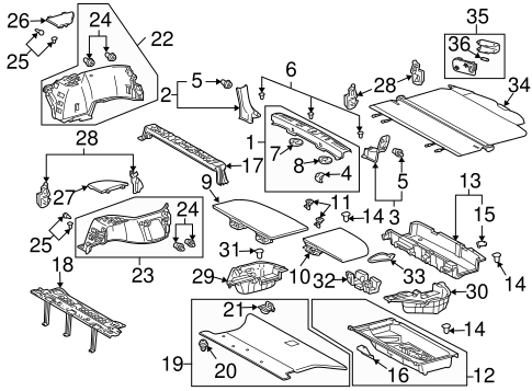 Interior Trim - Rear Body for 2006 Lexus RX400h | Longo Lexus Parts