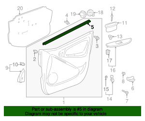 68171-52081 - Weatherstrip - 2000-2005 Toyota Echo | OEM Genuine Toyota ...