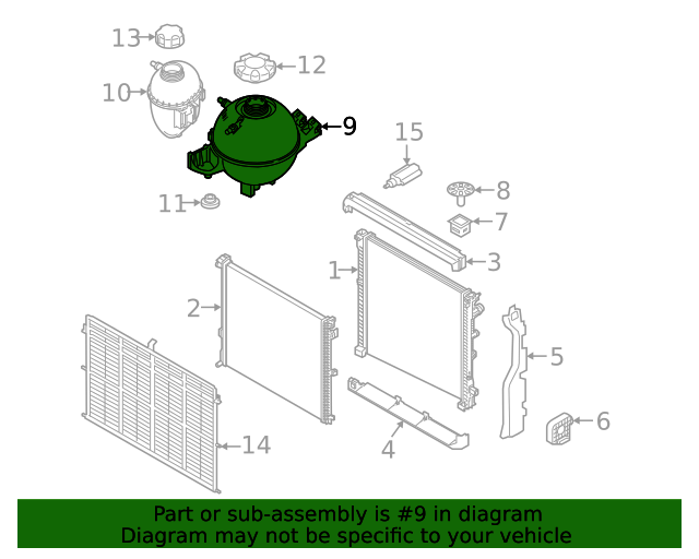 2019-2024 BMW Reservoir Tank 17-13-5-A6A-031 | BMWPartsDirect.com