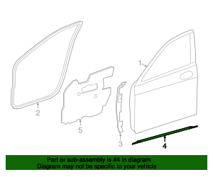2014-2020 Mercedes-Benz Lower Weather-Strip 222-690-02-70 ...