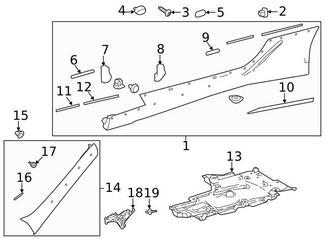 62404-11020-B0 - Windshield Molding 2021-2023 Lexus LC500 ...
