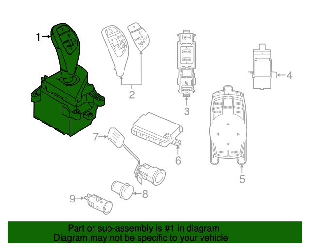 Genuine BMW 61-31-7-950-408 | Gear Shift Assembly | FREE Shipping on ...